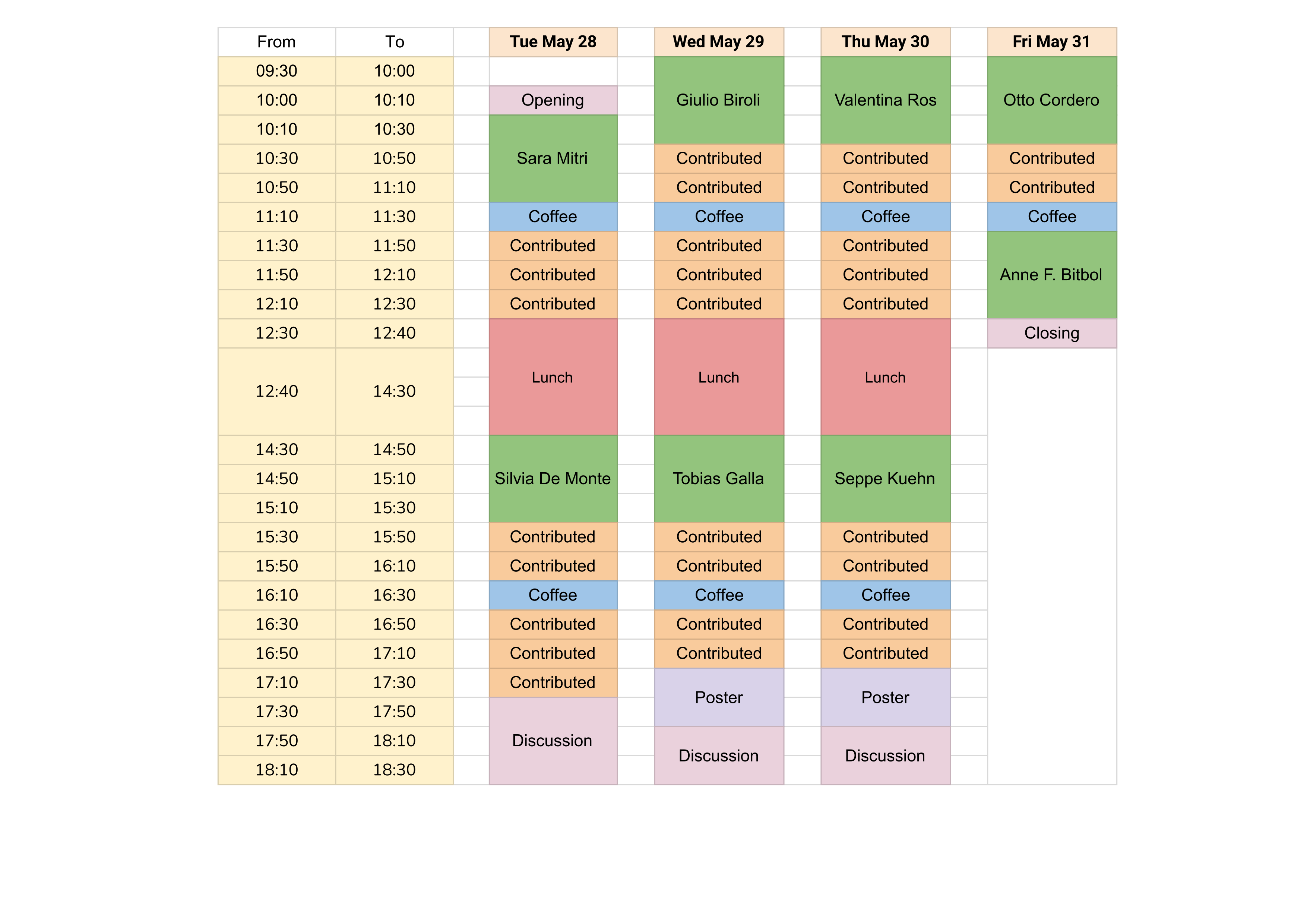 Program | Stochastic Models and Experiments in Ecology and Biology